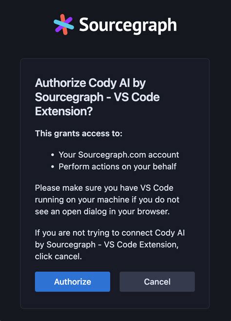 Installing Cody In Vs Code Sourcegraph Docs