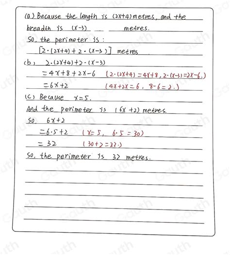 solved a write an expression for the perimeter of a rectangle with