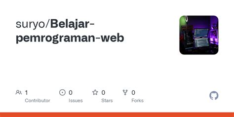 Github Suryo Belajar Pemrograman Web