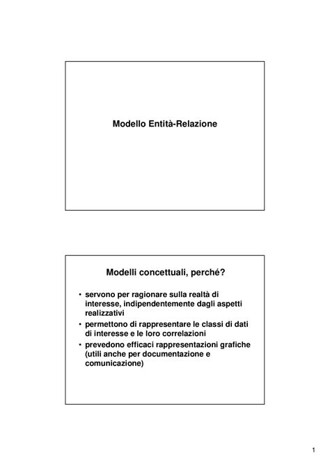 Modello Entità Relazione Docsity