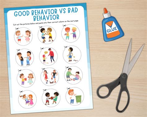 Good And Bad Behavior Sorting Activity Cut And Paste Good Vs Bad