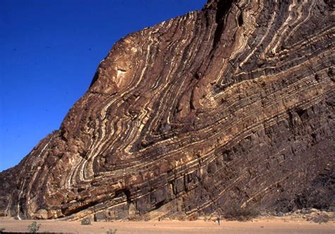 Overturned Syncline In Namibias Zerrissene Turbidite System Late Proterozoic Carbonate
