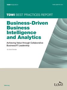 Best Practices Report Business Driven BI And Analytics TDWI