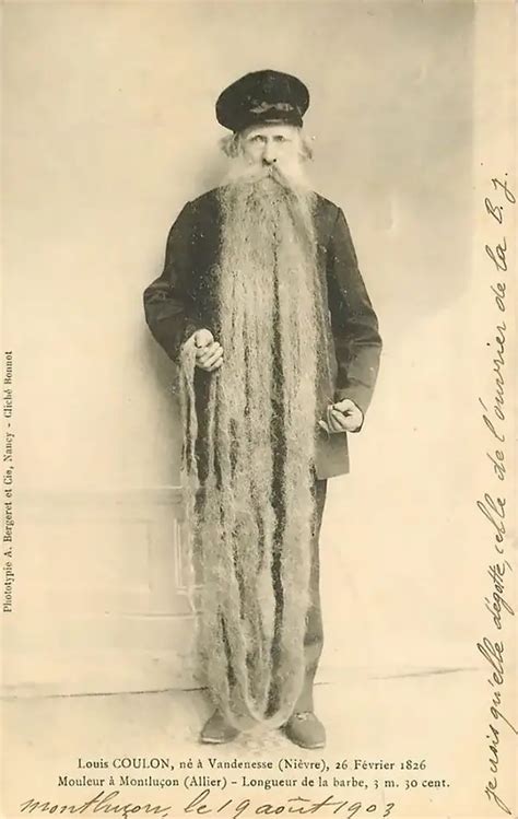 Louis Coulons Unique Portraits Known For His 11 Foot Beard Which He