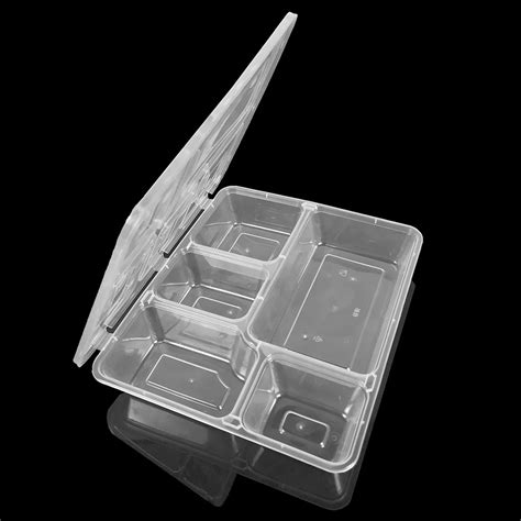 1000ml 5 구획 전자 레인지 플라스틱 도시락 재활용 도시락 상자 일회용 플라스틱 식품 용기 뚜껑 Buy Microwavable 플라스틱 도시락재활용 도시락 상자