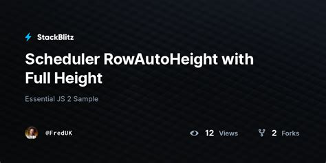 Scheduler Rowautoheight With Full Height Stackblitz