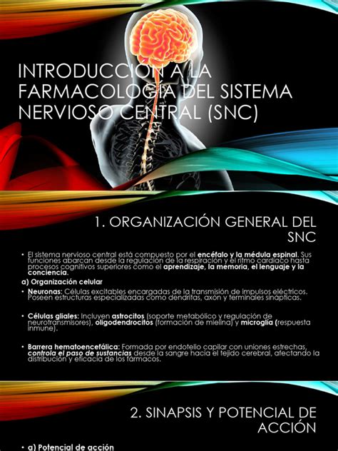 INTRODUCCIÓN A LA FARMACOLOGÍA DEL SISTEMA NERVIOSO CENTRAL | PDF ...