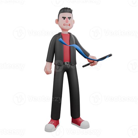 Dance Star 3d Model A Male Choreographer Stands Holding A Stick With A