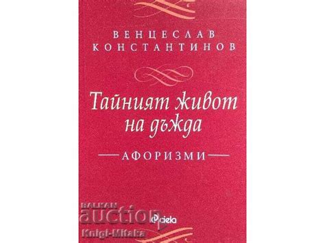 Тайният живот на дъжда Венцеслав Константинов Художествена