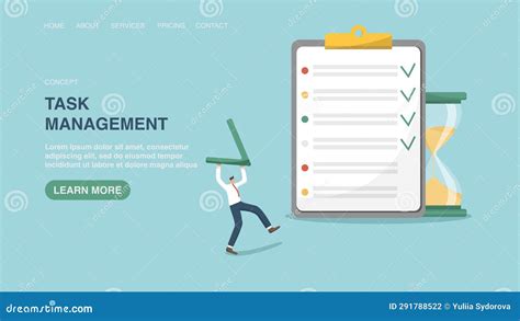 Web Page Task Management Stock Illustration Illustration Of Business