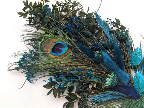 Peacock Feather Wall Hanging Real Feather Wall Decor Peacock Etsy