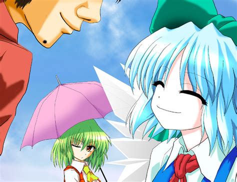 Cirno Kazami Yuuka And Godai Yuusuke Touhou And 2 More Drawn By