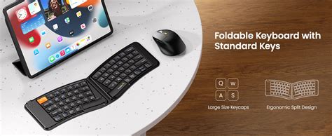 Xkm03 Ergonomic Foldable Bluetooth Keyboard And Mouse Protoarc