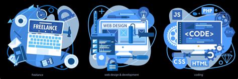 Coding Programming Scripting And Development Vector Image