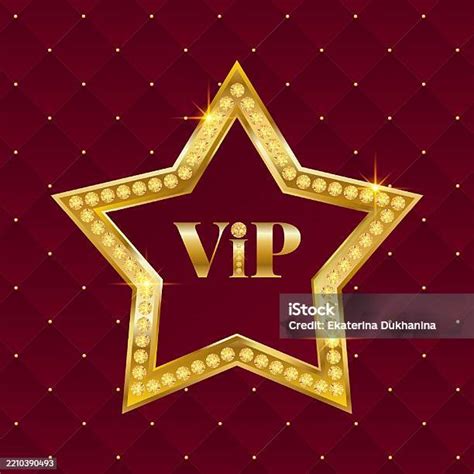 황금 별과 다이아몬드가 있는 빈티지 Vip 카드 빨간 가죽 배경입니다 세련 된 벡터 일러스트 레이 션 0명에 대한 스톡 벡터 아트 및 기타 이미지 Istock