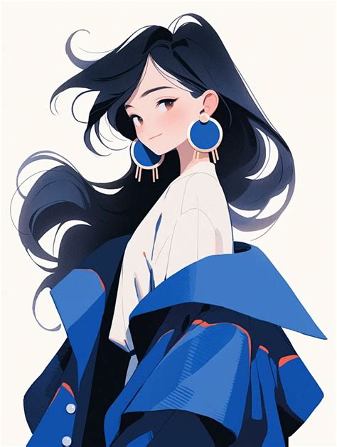 极简主义扁平插画头像