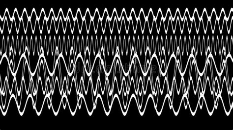 Animation Of Interference Over Question Marks On Black Background Stock