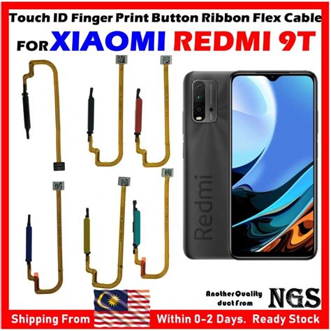 ORIGINAL Fingerprint Finger Print Sensor Touch ID With On Off Button For XIAOMI Redmi T Lazada