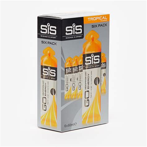SiS Go Isotonic Energy Gels Multipack - Tropical - 6 x 60ml - Nutrition ...