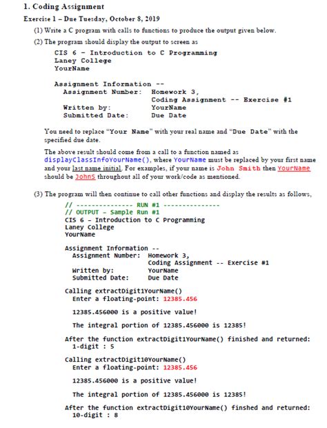 Solved 1 Coding Assigninent Exercise 1 Due Tuesday