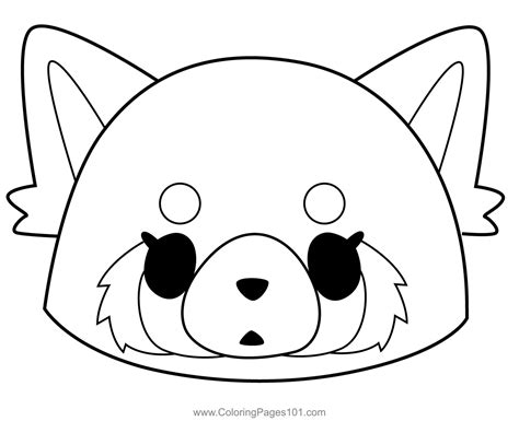Retsuko Head Aggretsuko Coloring Page