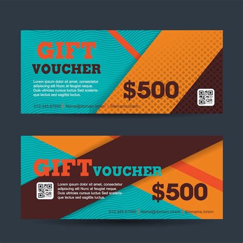 Plantilla De Vale De Regalo Vector Premium