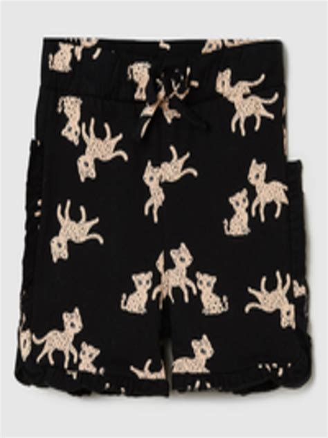 Buy Max Girls Black Printed Shorts Shorts For Girls 19230714 Myntra