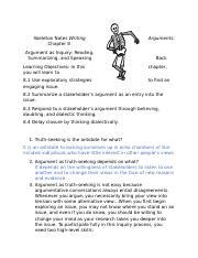 Skeleton Notes Writing Arguments Docx Skeleton Notes Writing Chapter Argument As Inquiry