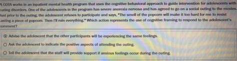 Solved Cota Works In An Inpatient Mental Health Program That