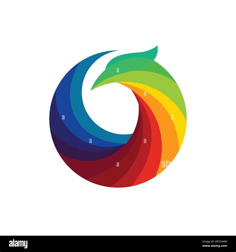 Colorful Eagle Logo Design Fly Freedom Modern Rainbow Bird And