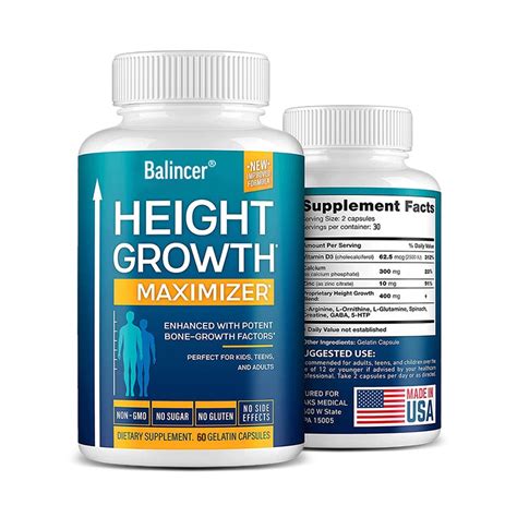 Height Growth Maximizer Natural Peak Height Promote Bone Growth