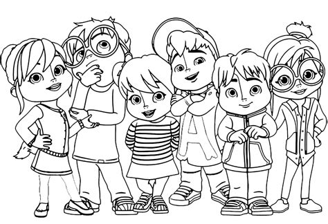 Coloriage Personnages de Alvin et les Chipmunks télécharger et