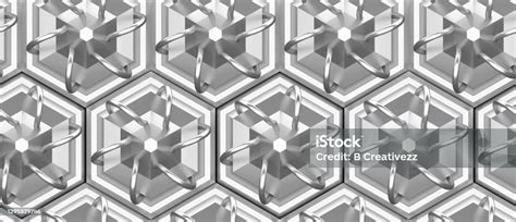 배경 화면과 3d 배경에 대한 3d 격자 육각형 원활한 실버 메탈 벽지 3d 렌더링 0명에 대한 스톡 벡터 아트 및 기타 이미지