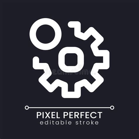 settings notification pixel perfect white linear ui icon for dark theme