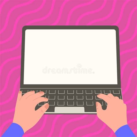 Hands Typing Text With Keyboard Laptop Screen Contains Important Information Pc Contains Main
