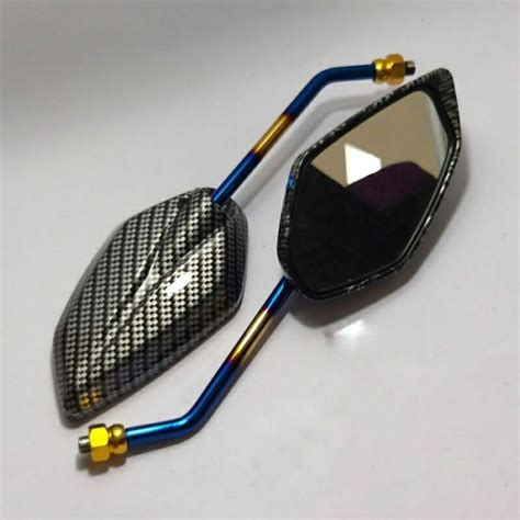 Spion Carbon Variasi Two Tone Honda Beat Scoopy Vario PCX Yamaha Mio