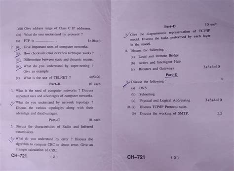 bca computer networks question paper hpu