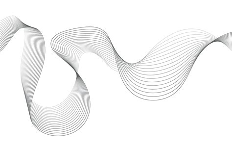 Abstract Wave Element For Design Digital Frequency Track Equalizer Stylized Line Art