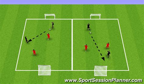 Football Soccer Pass Communication To Move Player Forward Into Space