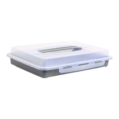 Rectangular Cake Carrier Plastic Food Storage Box 33 5x6 5x26cm An