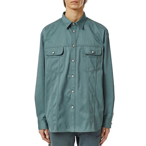 【楽天市場】 Diesel ディーゼル メンズ フラップポケット フロントボタン 厚手 長袖シャツ【s Evan】【サイズxs】【1サイズ程