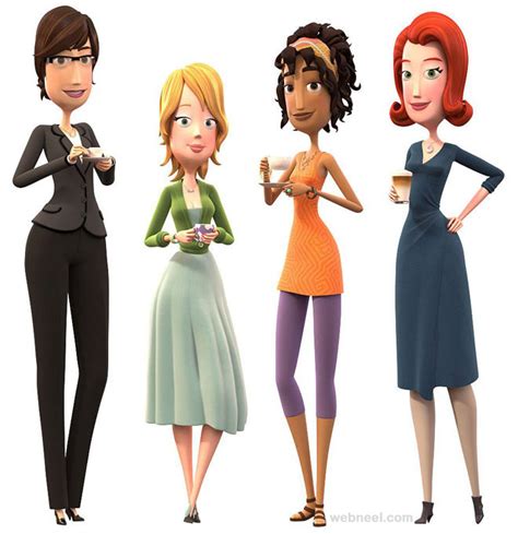 30 Beautiful 3d Girls Character Designs And Models