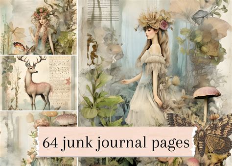 Fairy Forest Junk Journal Pages Vintage Junk Journal Pages Fantasy
