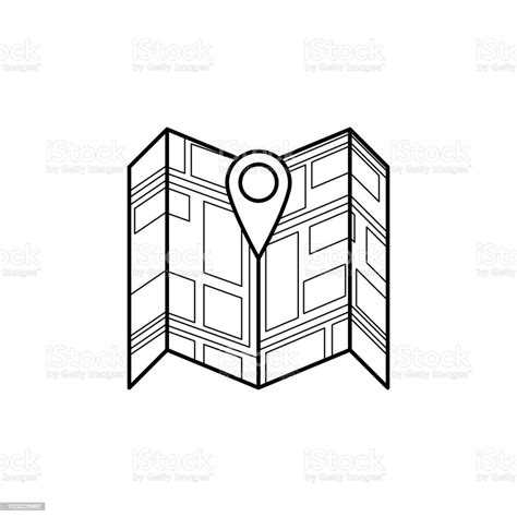 확장 된 지도 아이콘에 핀 탐색 그림의 요소입니다 프리미엄 품질 그래픽 디자인 아이콘입니다 웹사이트 웹 디자인 모바일 응용 프로그램에 대 한 표지판 및 기호 컬렉션 아이콘