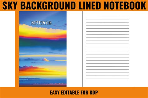 Sky Background Lined Notebook Graphic By Mstmahfuzakhatunshilpe Creative Fabrica