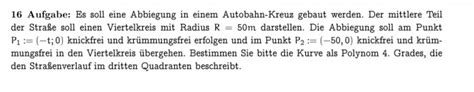 Knickfrei Und Krümmungsfrei Polynom 4 Grades Mathelounge