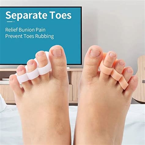 Vtto 1pair Silicone Gel Hammer Toe Straightener And Corrector For Curled