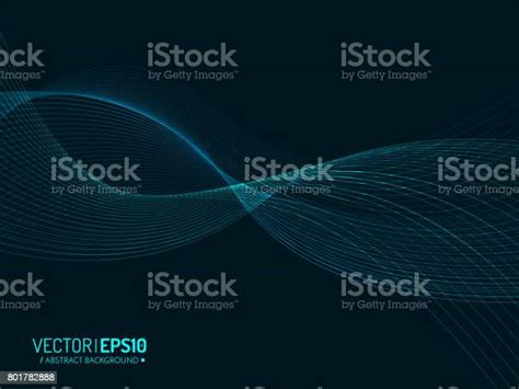 추상적인 벡터 배경 파란색 투명 웨이브 라인 브로셔 웹사이트 가리기에 대한 스톡 벡터 아트 및 기타 이미지 가리기 개념