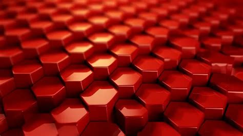 배경 디자인을 위한 현대적인 빨간색 벌집 패턴의 3d 그림 3차원 육각형 벌집 패턴 3d 라인 배경 일러스트 및 사진 무료
