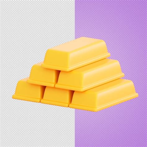 Premium Psd 3d Gold Bar Stack In Plastic Style Finance Future